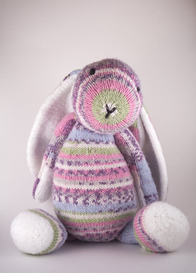 Knitted Easter Bunny Toy stock photo. Image of ears, crochet - 81206814