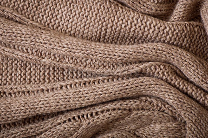 Knitted fabric stock image. Image of woolen, brown, design - 46355593