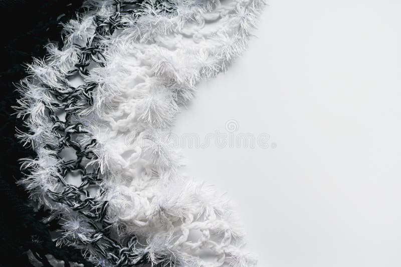 Knitted Fabric with Fringe on a Decorative Background Stock Photo ...