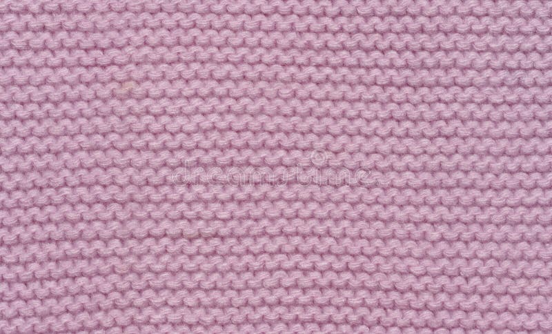 Knitted Fabric Made of Pink Wool Threads, Pigtail Pattern, Full Frame ...