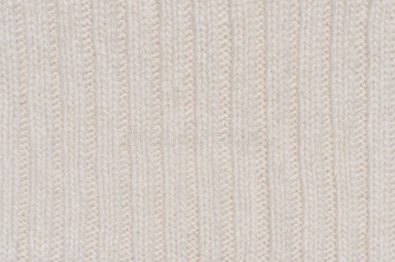 Knitted Fabric Made of White Wool Threads, Pigtail Pattern, Full Frame ...