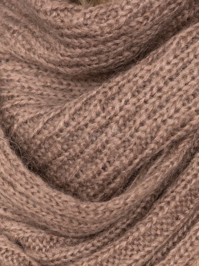 Knitted Fabric Natural Beige Wool Cozy Texture Stock Image - Image of ...