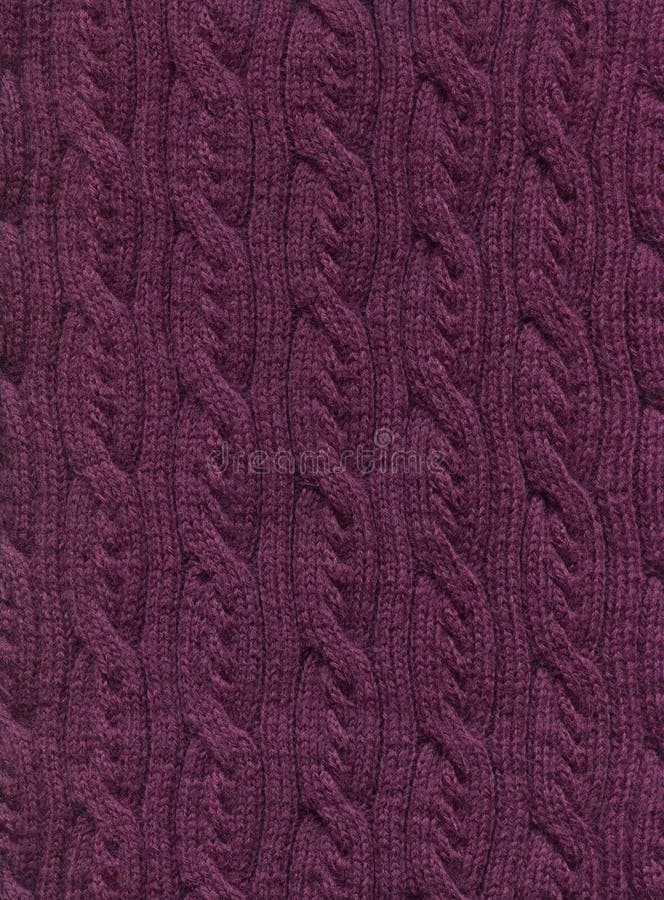 Knitted Fabric with a Pattern of Vertical Braids Stock Photo - Image of ...