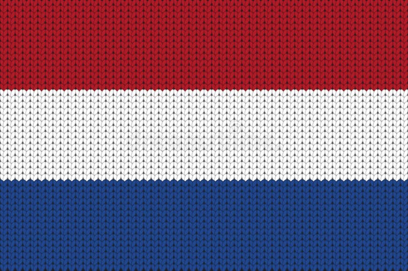 Knitted Flag of Netherlands Stock Illustration - Illustration of emblem ...