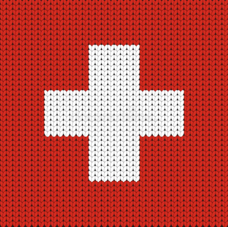 Knitted Flag of Switzerland Stock Illustration - Illustration of ...