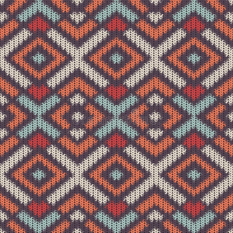 Knitted geometric pattern stock vector. Illustration of navajo - 51906869