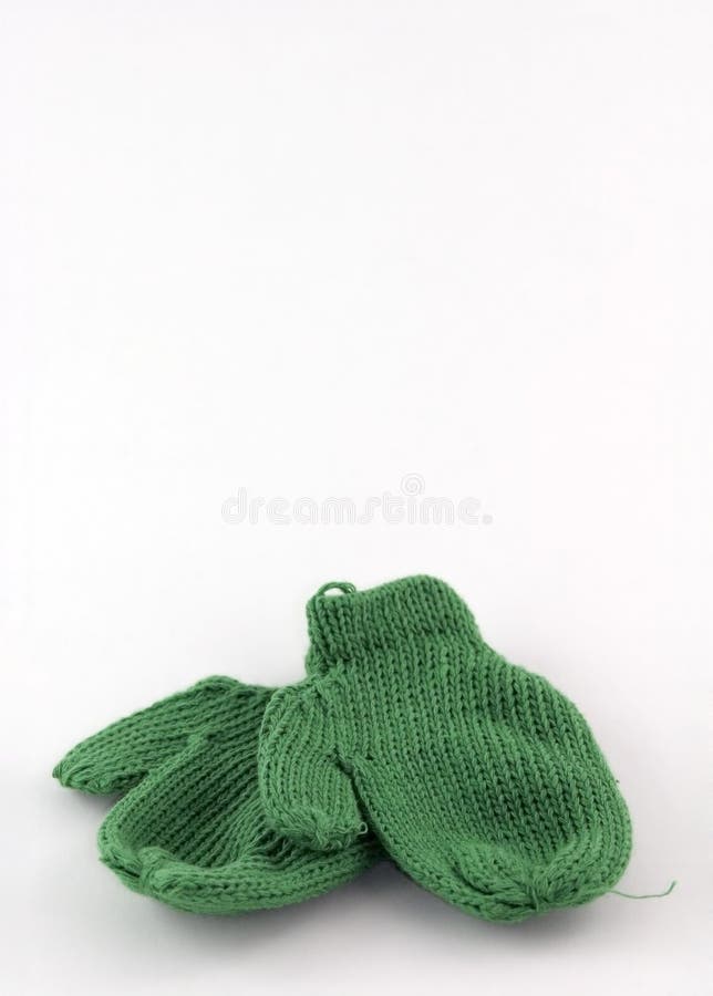 Green mittens stock image. Image of december, hands, girl - 12909843