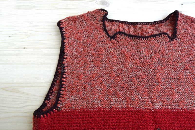 Knitted Handmade Sweater. Has Original Design. Garment Handicrafts ...