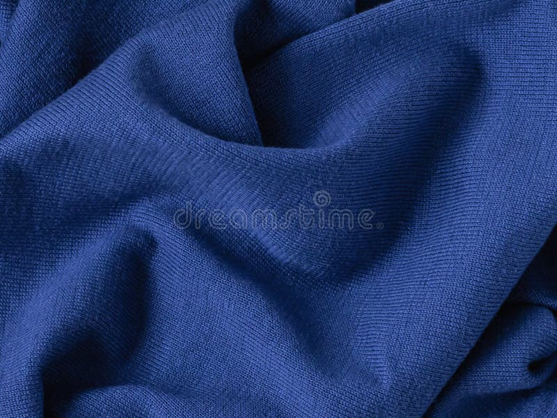 Knitted Handmade Texture in Classic Blue Color. Stock Photo - Image of ...