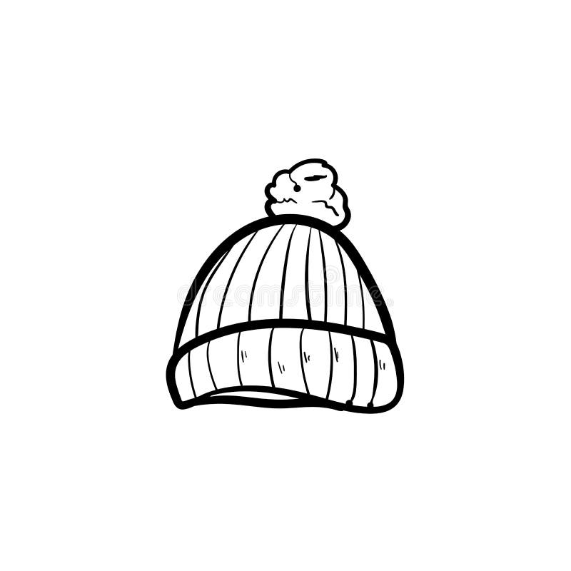Knitted Hat Doodle Icon Vector Hand Drawing Stock Illustration ... Knitted Hat Doodle Icon Vector Hand Drawing Stock Illustration ...