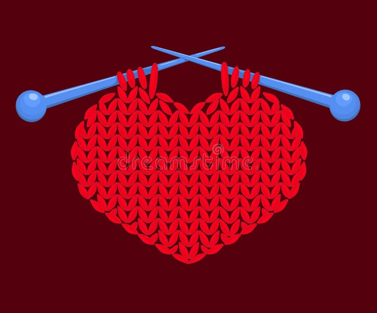 Knitted Heart Stock Illustrations – 9,014 Knitted Heart Stock ...