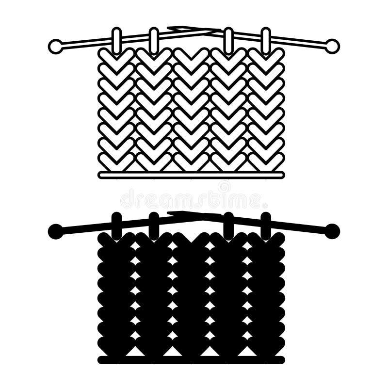 Knitted Icons. stock vector. Illustration of fabric - 365629847