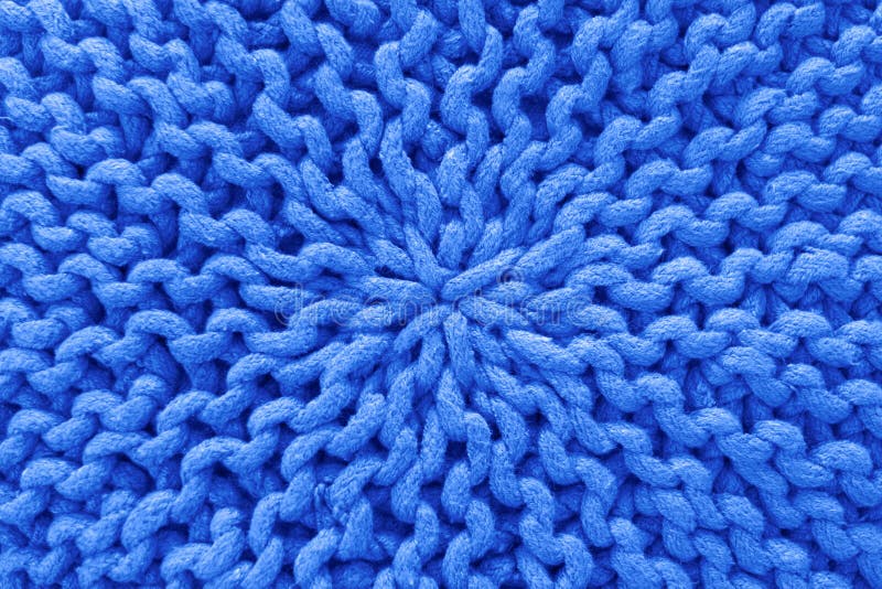 Knitted Natural Wool Texture Background Pattern Blue Trendy Color of ...