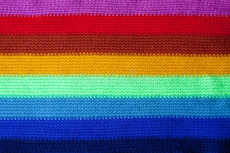 Knitted rainbow scarf stock photo. Image of funny, color - 21835382
