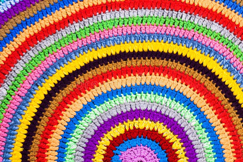 Knitted Round Carpet or Rug Stock Image - Image of color, country: 83280147