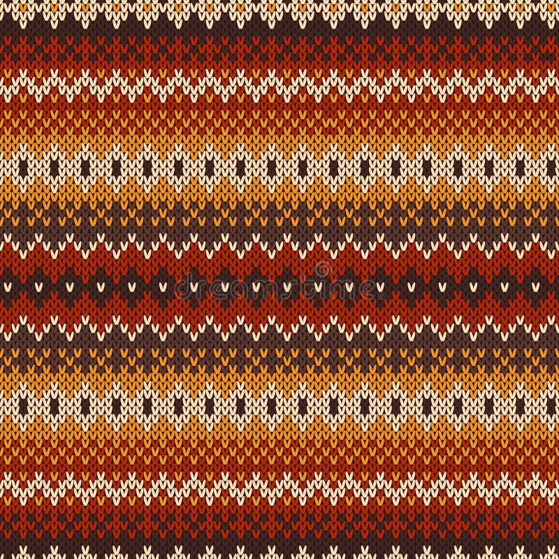 Knitted Seamless Pattern in Fair Isle Style Stock Vector - Illustration ...
