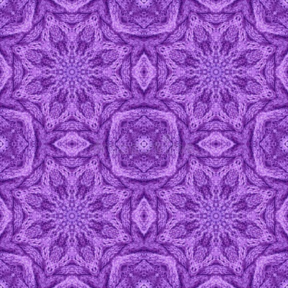 Knitted Seamless Pattern with Repeated Ornament in Violet Colors Stock ...