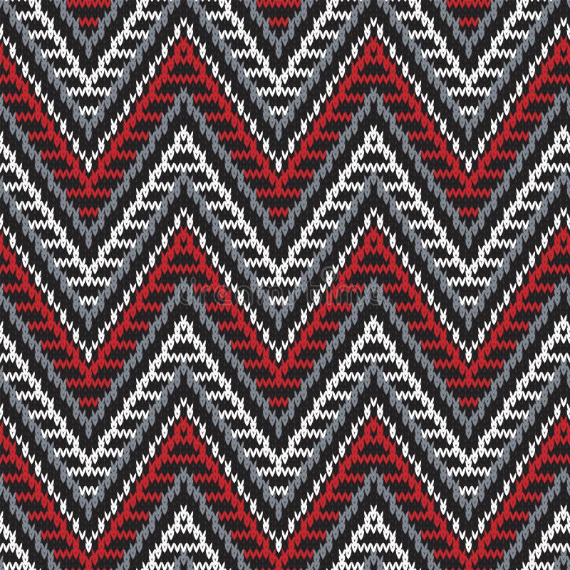 Knitted Red Black Seamless Pattern Stock Illustrations – 493 Knitted ...