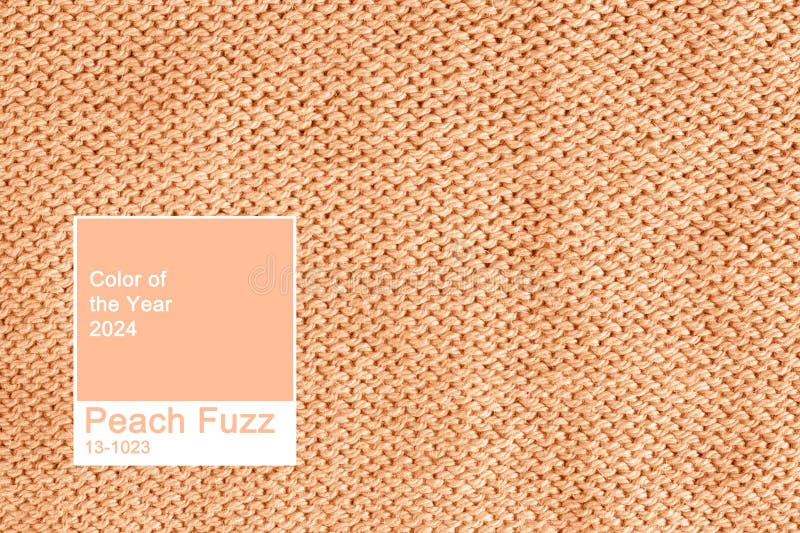 Knitted Surface Trending of the Year 2024 Peach Fuzz. Editorial Stock ...