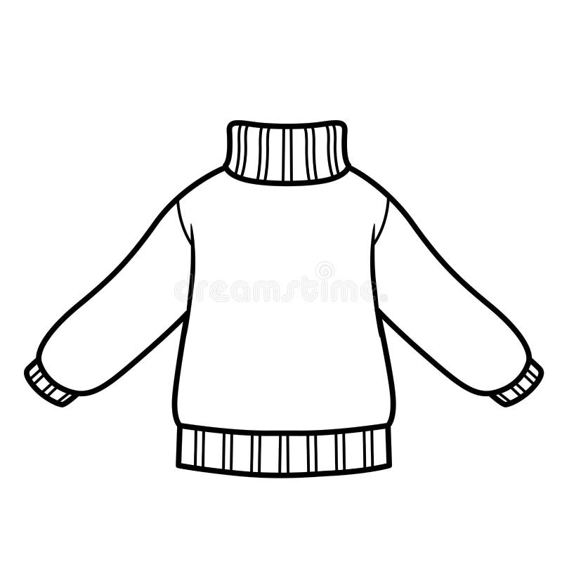 Coloring Page Sweater Stock Illustrations – 363 Coloring Page Sweater ...