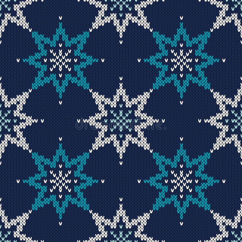 Knitted Sweater Design with Stars. Seamless Pattern Stock Vector ...