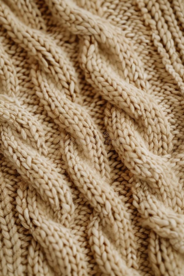 A Knitted Sweater with a Pattern of Twisted Yarn Stock Photo - Image of ...