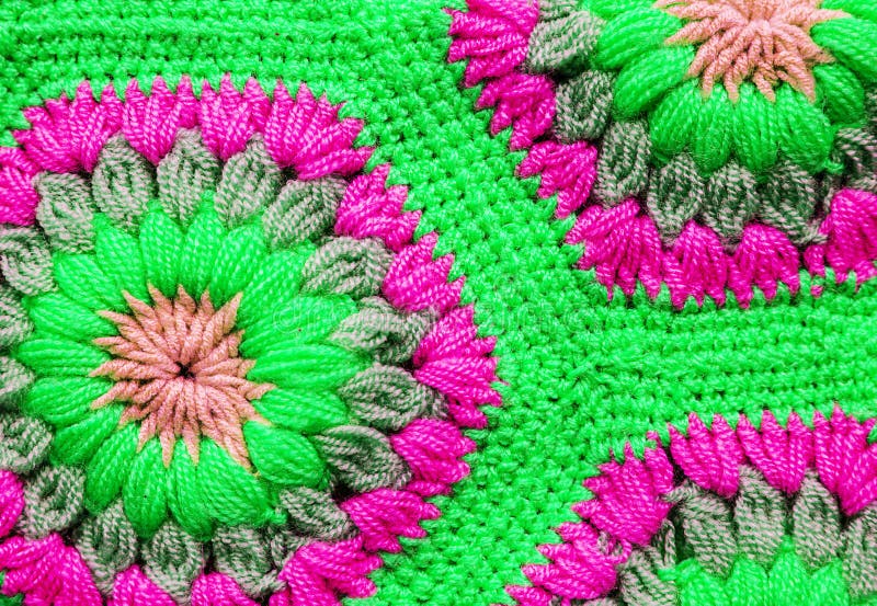 Knitted Textile Carpet Pattern Macro. Stock Photo - Image of interior ...