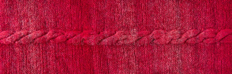 Knitted Texture with a Braid Stock Image - Image of braid, decoration ...