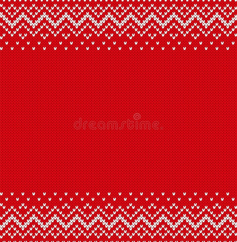 Knitted Texture. Knitted Geometric Ornament Background with Empty Place ...