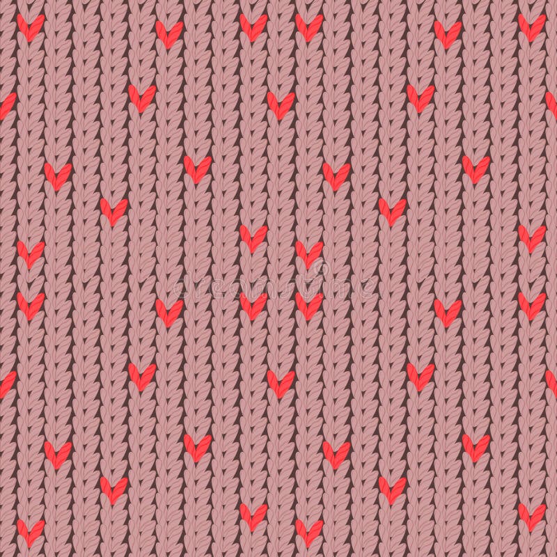 Knitted Texture. Seamless Knitted Pattern Brown Stock Vector ...