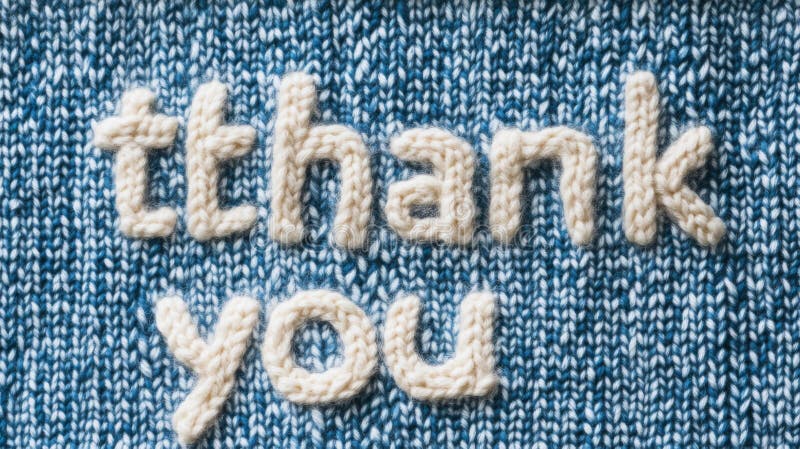 Knitted Thank You stock illustration. Illustration of knitting - 340414538