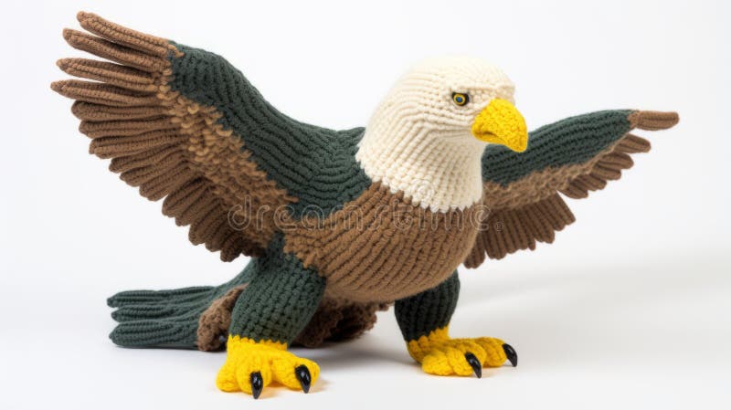 Knitted Toy Bald Eagle: Explosive Wildlife Inspired by Aykut Aydogdu ...
