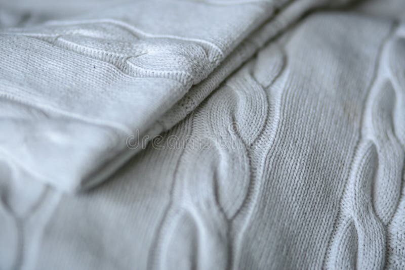 Knitted white blanket stock image. Image of couch, folded - 96859171