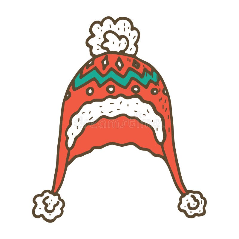 Knitted winter cap stock vector. Illustration of accessory - 79044366