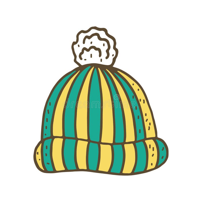 Knitted winter cap stock vector. Illustration of accessory - 79045017