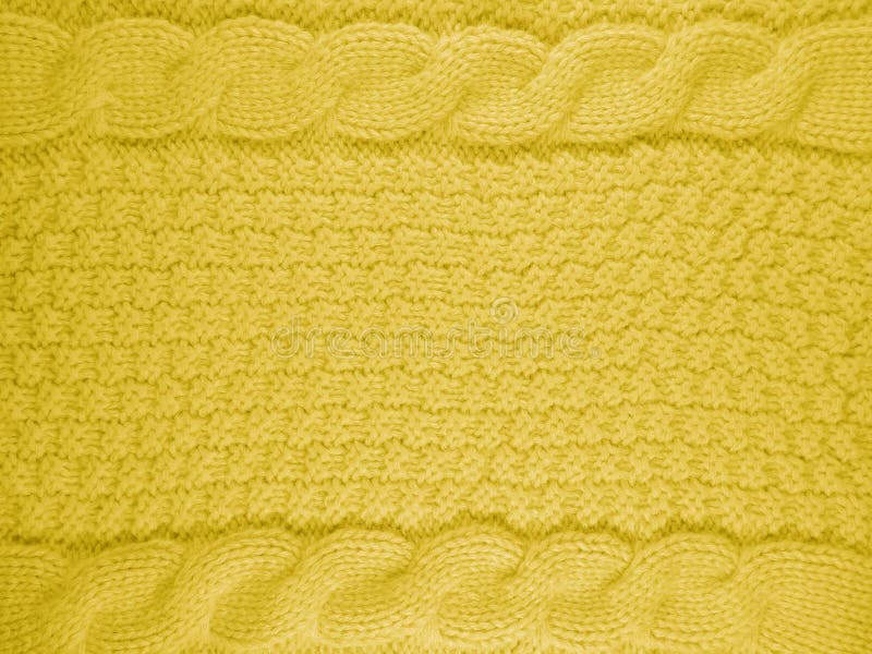 Knitted Wool Background - Yellow Stock Image - Image of closeup ...