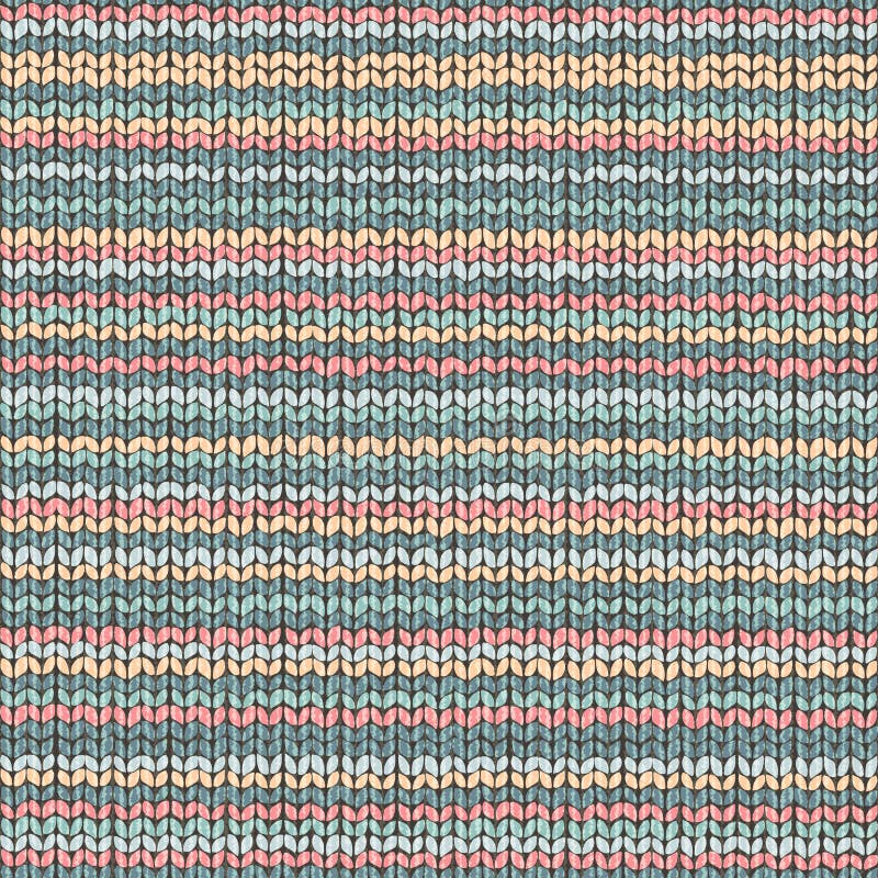 Knitted Wool Pattern, Knitwear Design Stock Vector - Illustration of ...