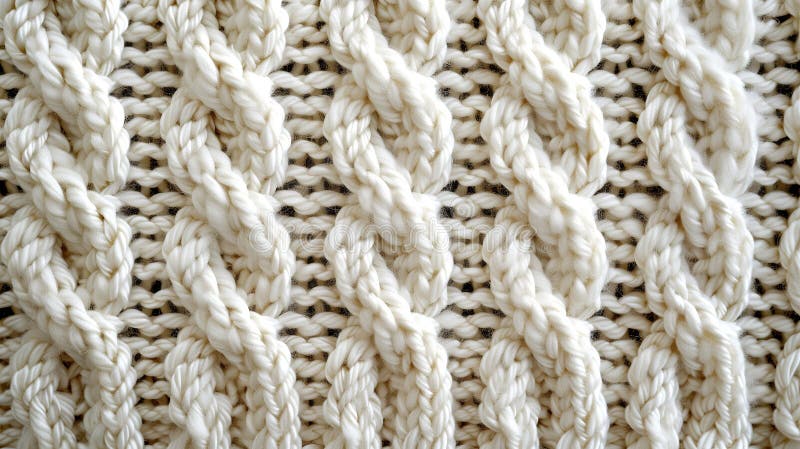 Knitted Wool Texture, Cable Stitch Pattern, Handmade Cloth Stock Image ...