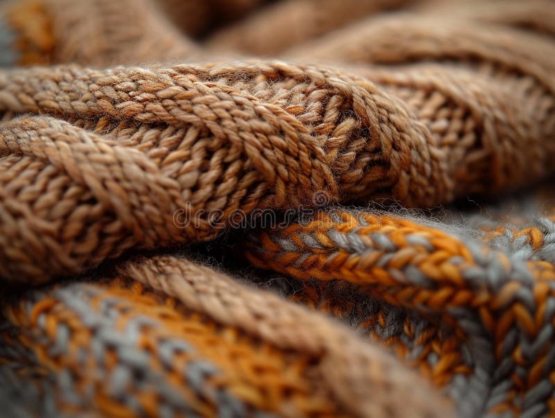 Knitted Wool Texture in Close-up Stock Image - Image of warmth, fashion ...