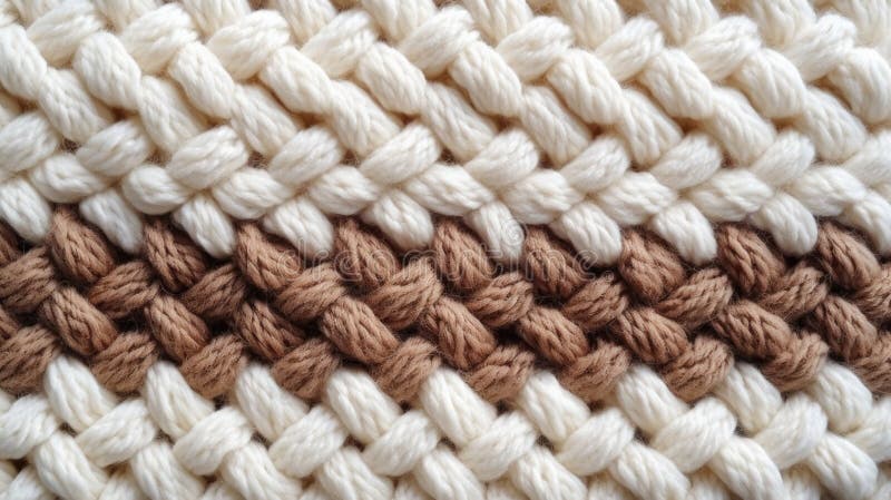 Knitted Woolen Texture in White and Brown. Design for Textile, Interior ...