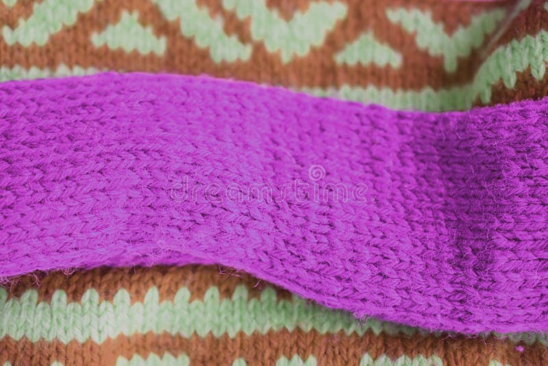 Knitted Yarn with a Pattern, Fragment, Macro, Handmade, Handcraft Stock ...