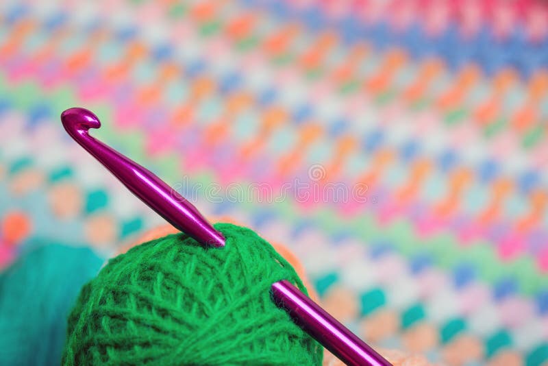 Knitting, Crochet hook stock photo. Image of hook, decoration - 65636776