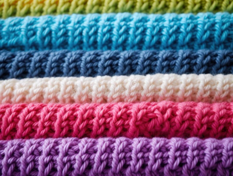 Knitting Fabric Extremely Close Up, Macro. Stock Illustration ...