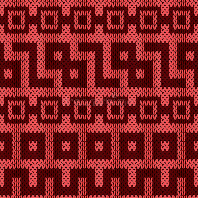 Seamless Geometrical Knitting Pattern in Blue and White Stock Vector ...