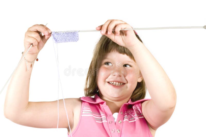 3,537 Cute Girl Knitting Stock Photos - Free & Royalty-Free Stock ...