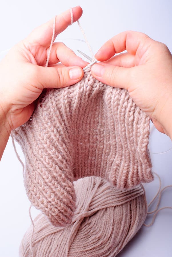 Knitting hands stock photo. Image of isolated, motion - 3695488