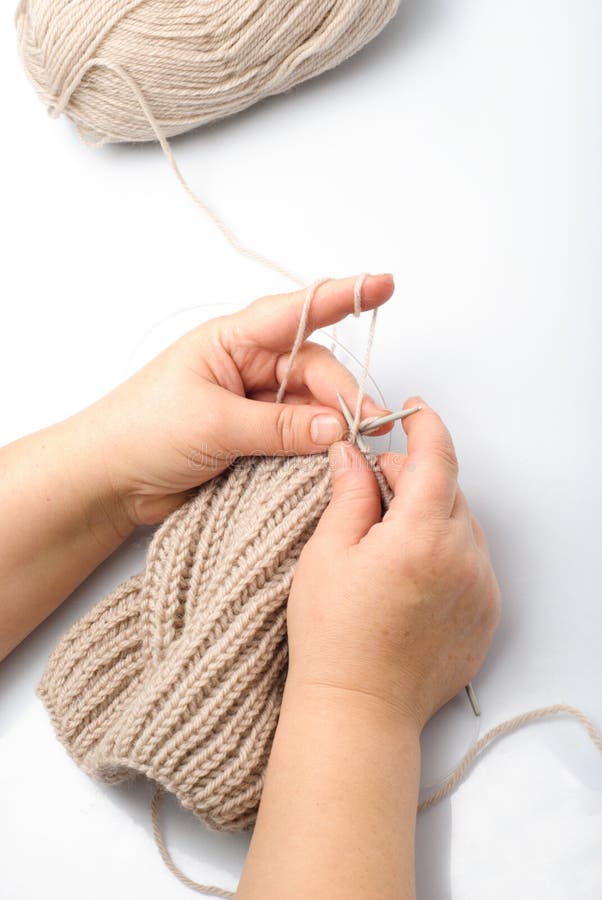Knitting hands stock photo. Image of isolated, motion - 3695488