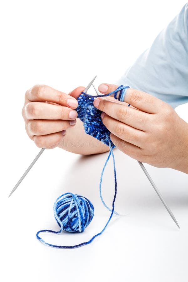 Knitting hands stock photo. Image of brown, human, finger - 23400036
