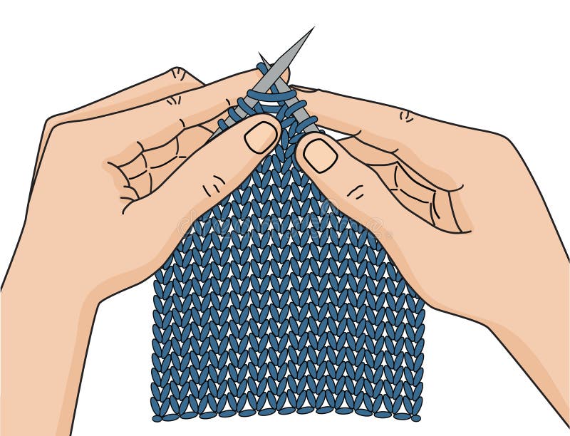 Knitting Set. Hands with Knitting. the Concept of Needlework and ...