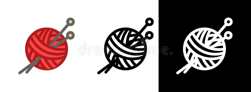 Knitting Icon Vector Isolated on White Background, Logo Concept Stock ...